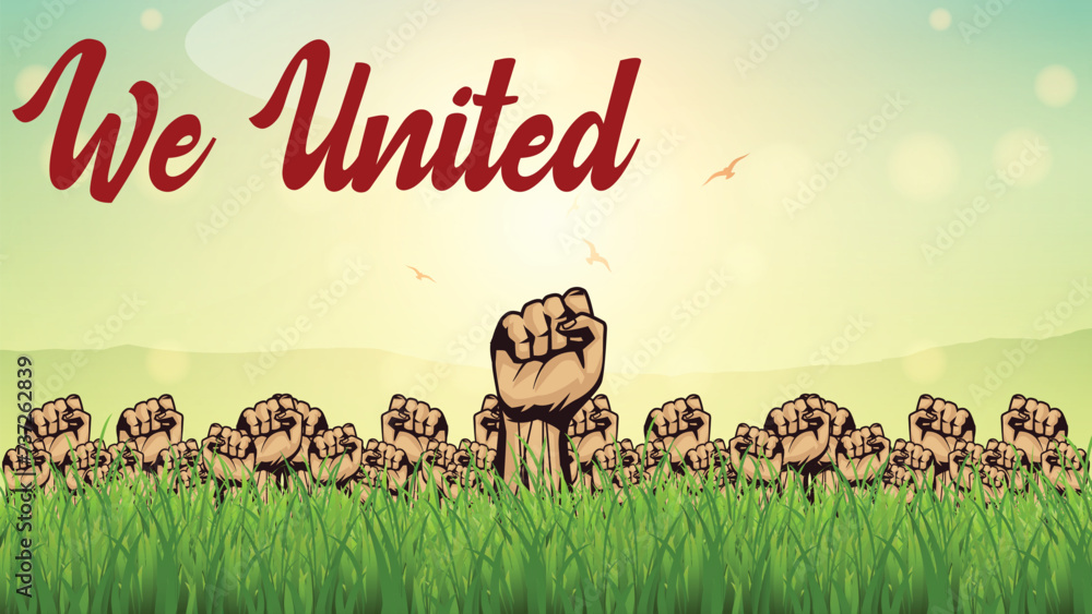 Vetor de Unity in Action: Farmers' Uprising in Vibrant Vector Art ...