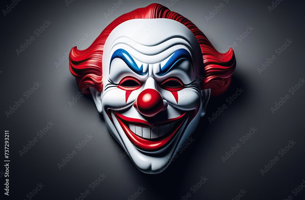 Mask of laughter and smile. Joy and jokes. Clowns and artists. April ...