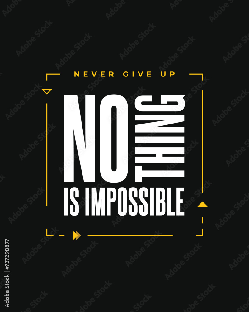 nothing is impossible typography t shirt, nothing is impossible vector ...
