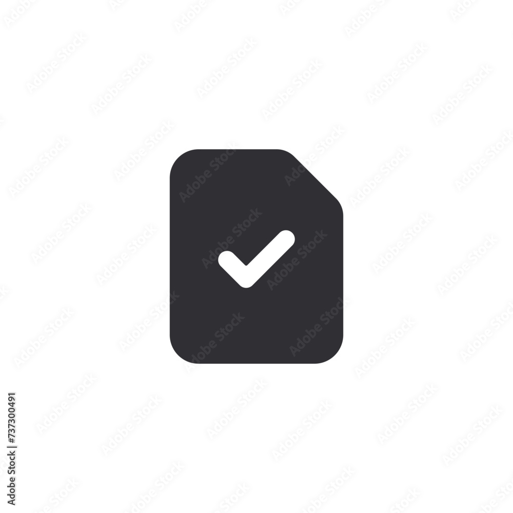 Document Icon Profile Sign Paper Icon Prepare Document Task Done