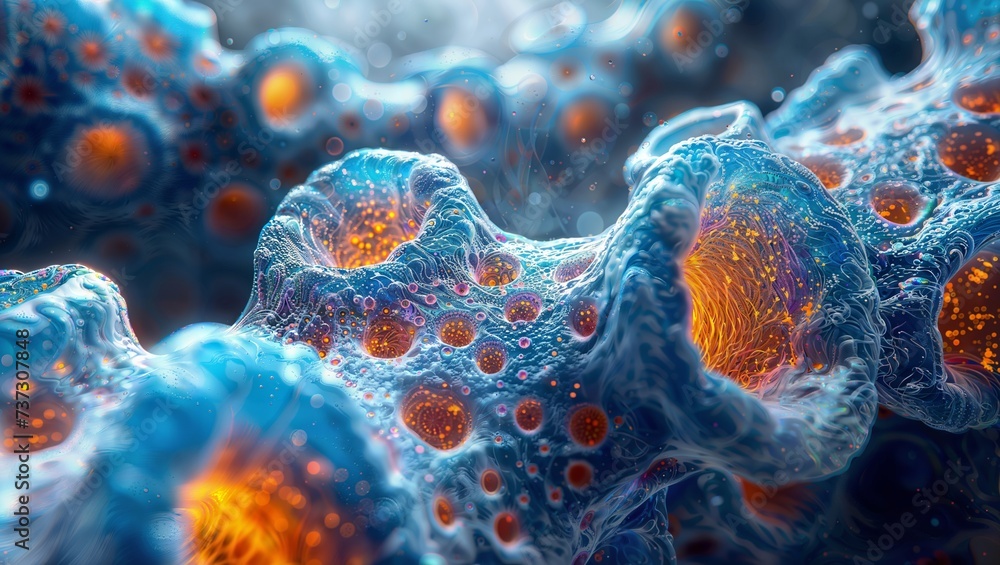 Cell Cluster: A Ultra-HD Image of a Cell with Many Cells and Skin Pore ...