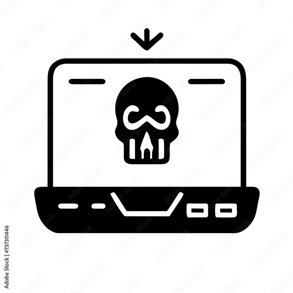 Hacker icon in vector format, depicting a cyber spy with a sleek and ...