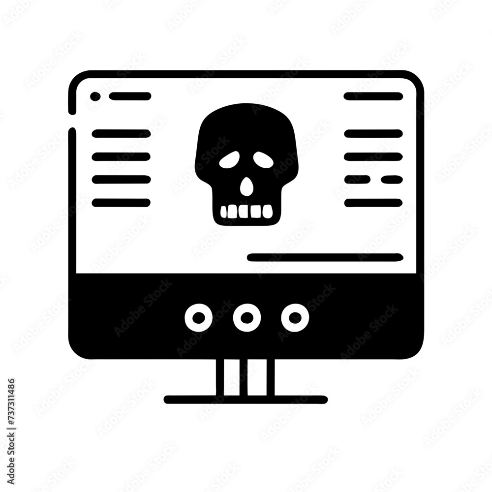 Hacker icon in vector format, depicting a cyber spy with a sleek and ...