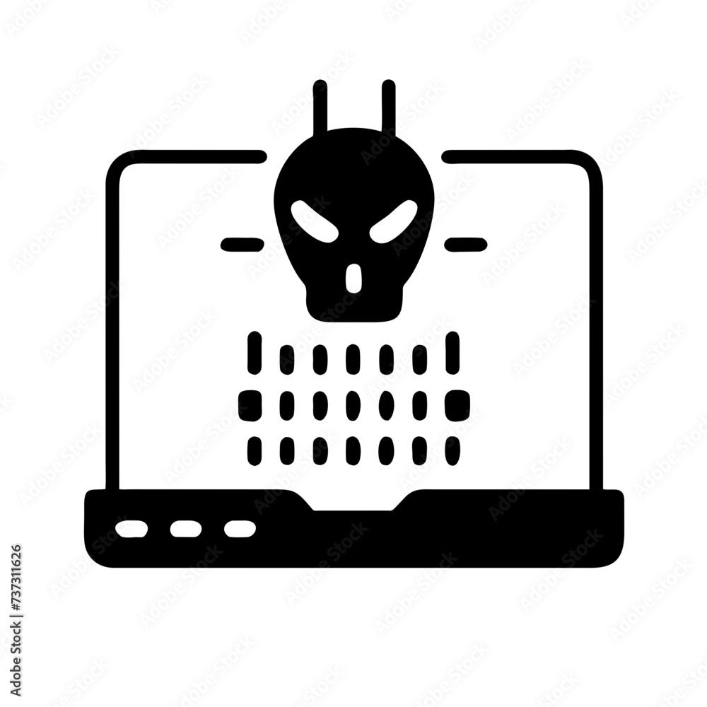 Hacker icon in vector format, depicting a cyber spy with a sleek and ...