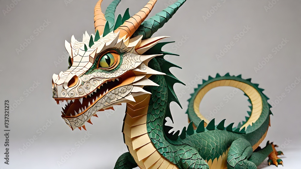 Voxel pixel art Dragon, Traditional 3d Chinese dragon illustration ...