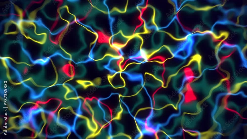 Looped animation colorful wallpaper. Animated streams of colored plasma ...