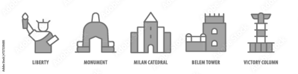 Victory Column, Belem Tower, Milan Cathedral, Monument, Liberty ...