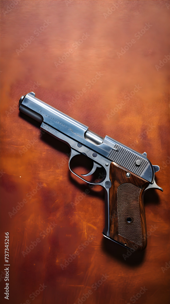 Vintage Mastery - John Browning's FN Model 1903 Semi-Automatic Pistol in Detailed Portrait foto ...