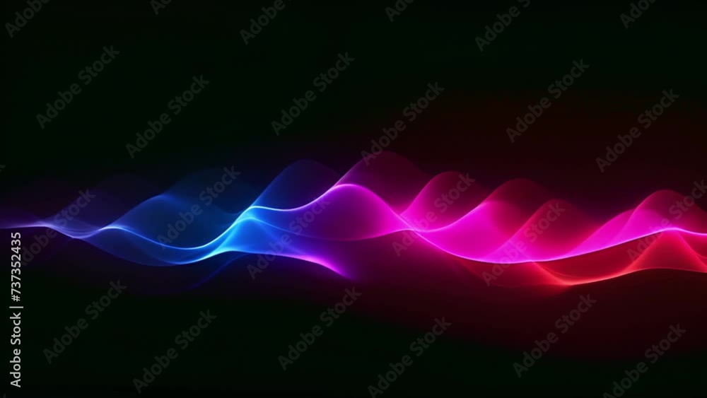 4k Audio waveform Abstract music waves oscillation. Futuristic sound ...