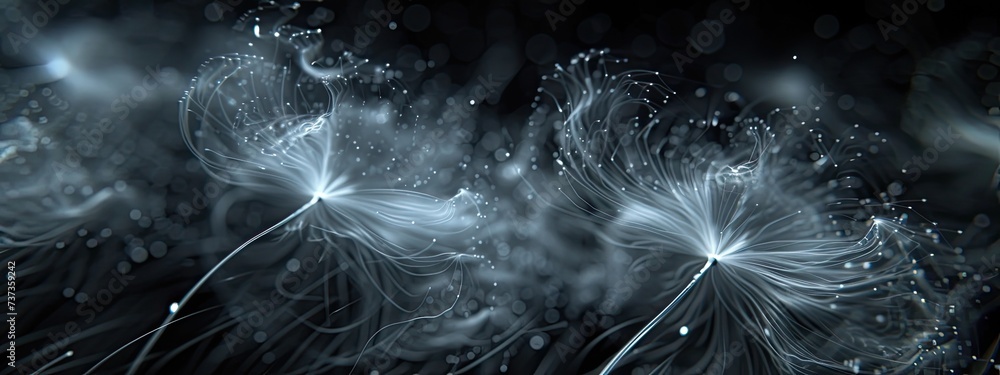 Fireworks, silhouettes outlined by light, time-lapse photography ...