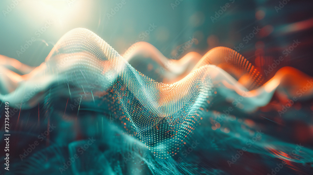 Digital Framework: An Abstract Network of Lines and Dots, Illustrating ...