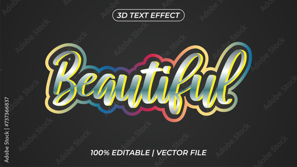 Beautiful handwritten style text effect eps vector Fully Editable font ...