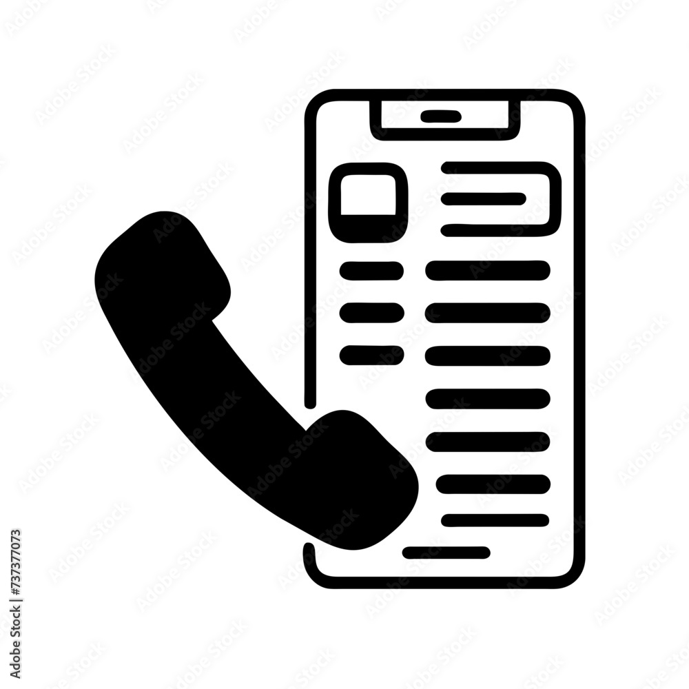A ringing phone icon, conveying the classic symbol of communication and ...