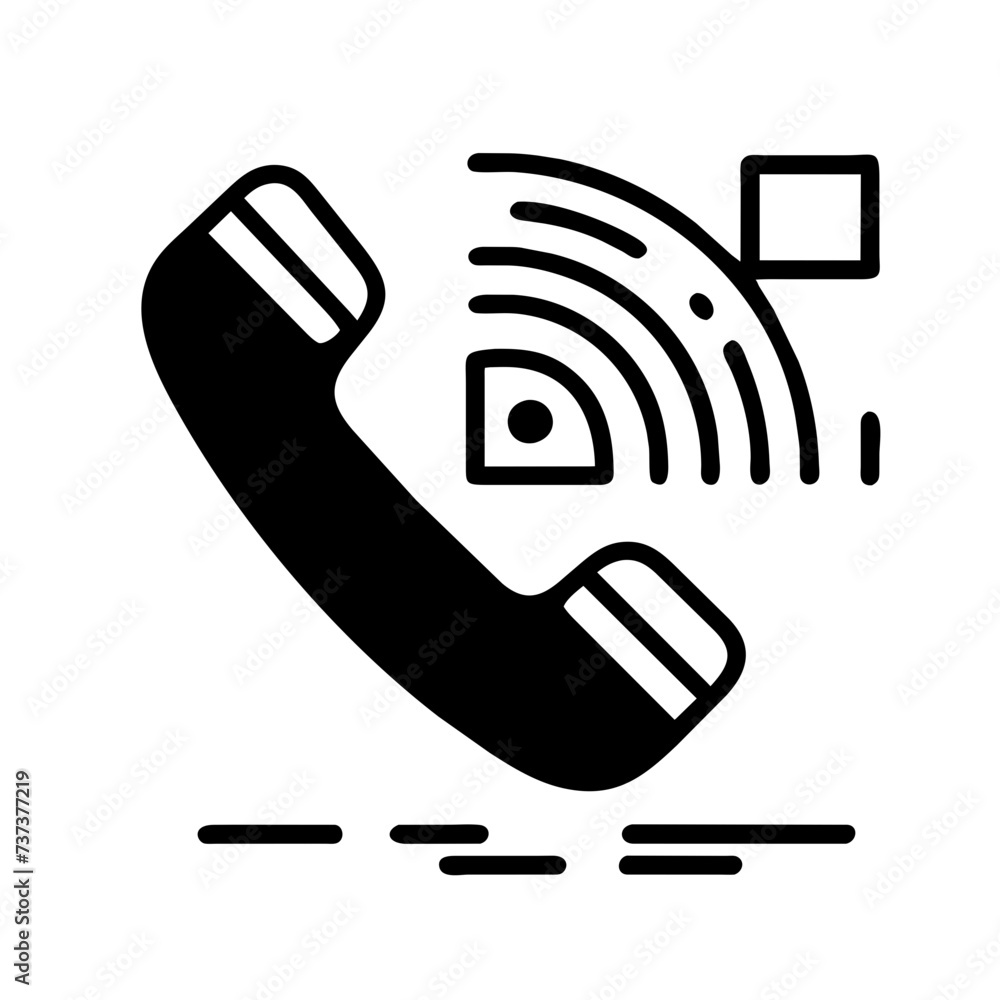 A ringing phone icon, conveying the classic symbol of communication and ...