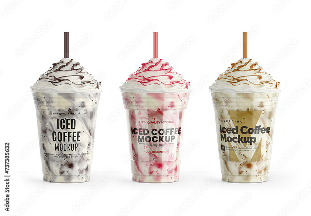 Iced Coffee Mockup Stock Template | Adobe Stock