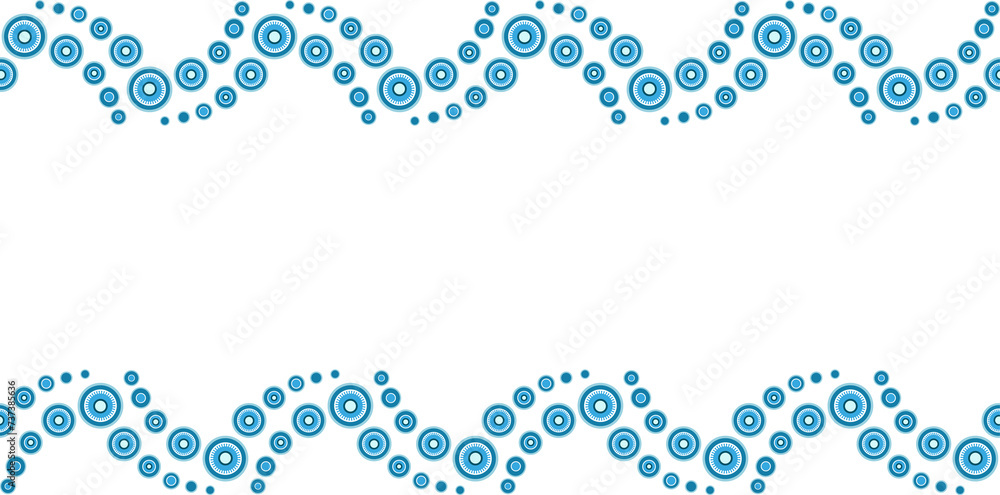 Seamless pattern in geometric style with stylized sea wave. Vector ...