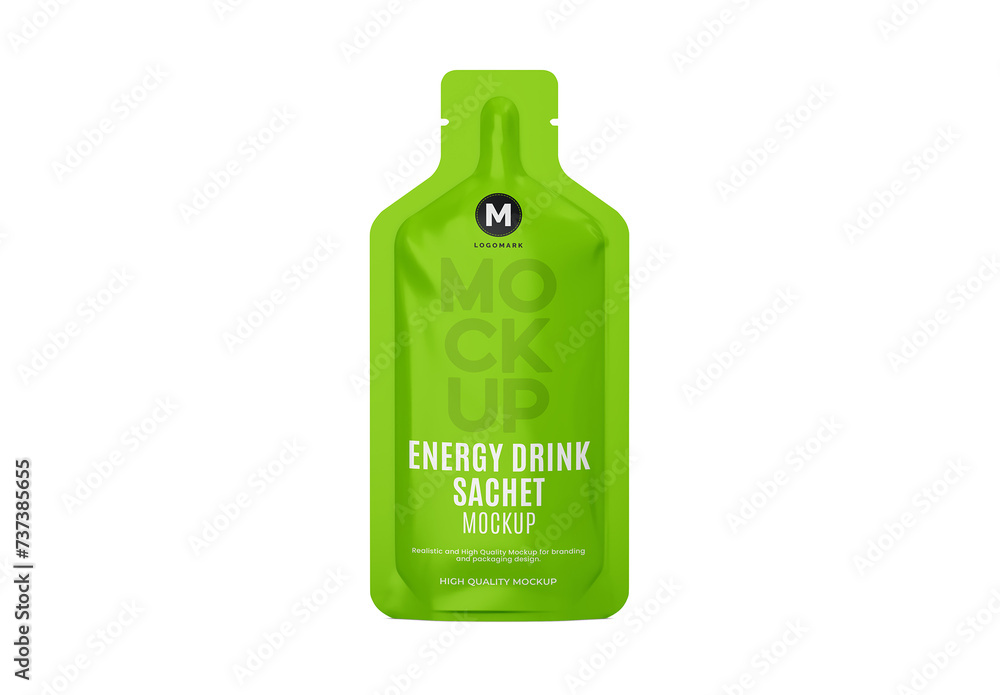 Energy Drink Sachet Mockup Stock Template | Adobe Stock