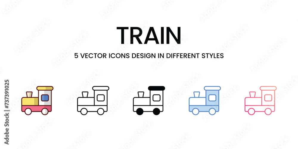 Train icons. Suitable for Web Page, Mobile App, UI, UX and GUI design ...