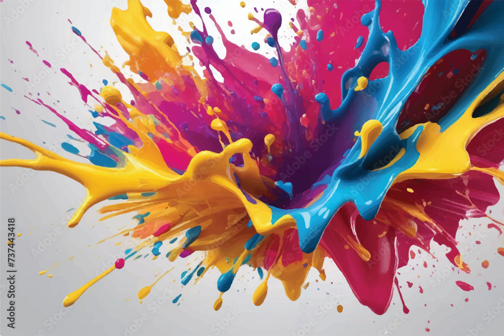 Colorful Paint splashes background. Colorful paint splash. Isolated ...