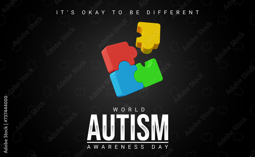 World Autism Awareness Day. April 2. Holiday banner, poster for people ...