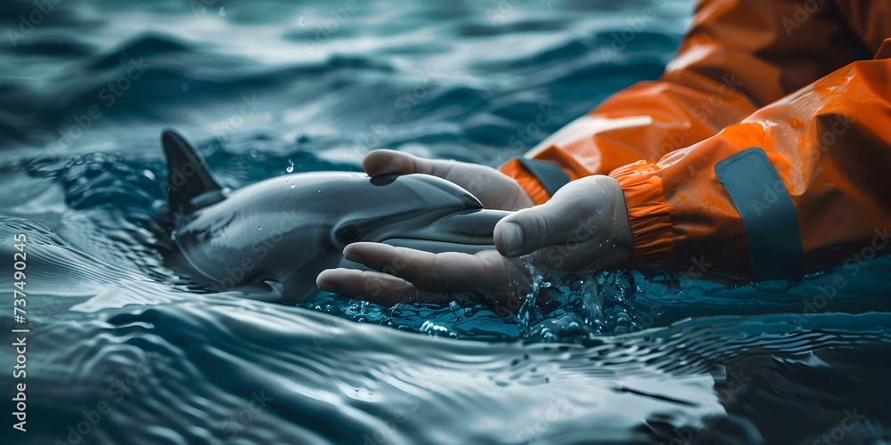 Rescuers show compassion towards dolphins trapped in distressing ...