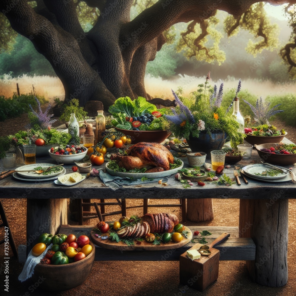 farming, rustic, wooden, oak, platter, ingredient, piece, butter ...