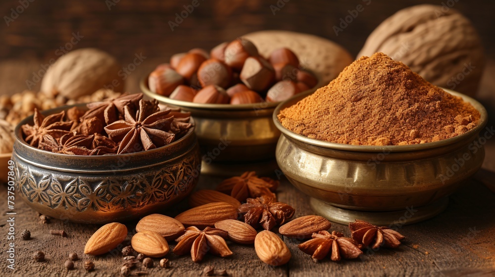 Spices and Nuts A Monthly Celebration of Flavors Generative AI Stock ...