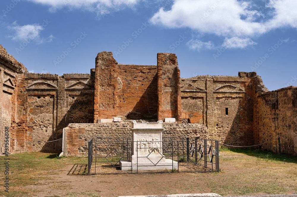 The Temple of the Genius Augusti, also known as the Temple of Vespasian ...