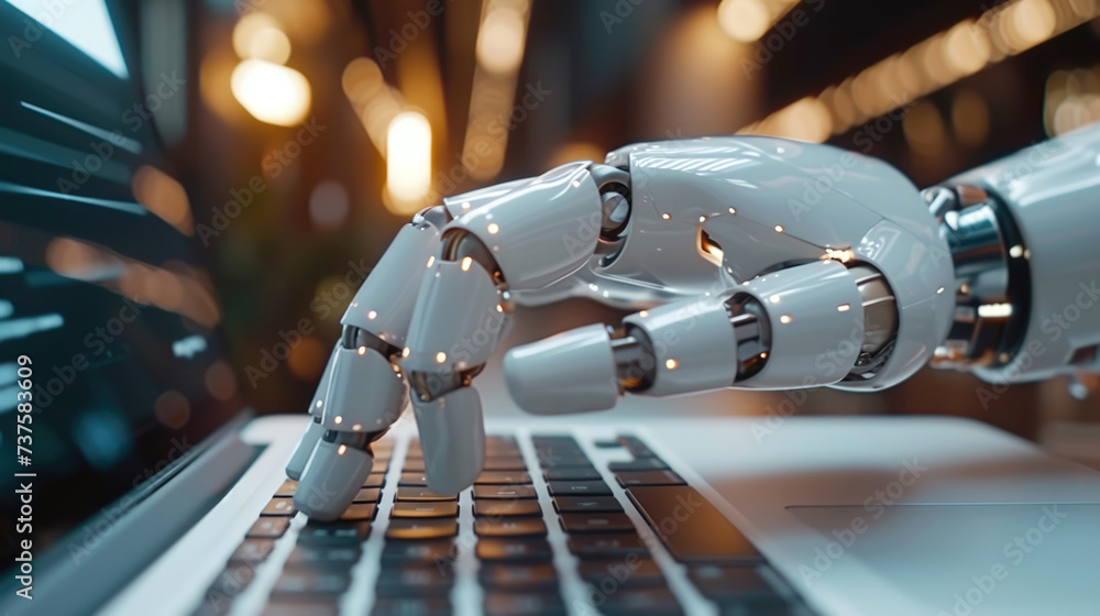 Robotic Hand Interfacing with the Digital World point to laptop chatbot ...