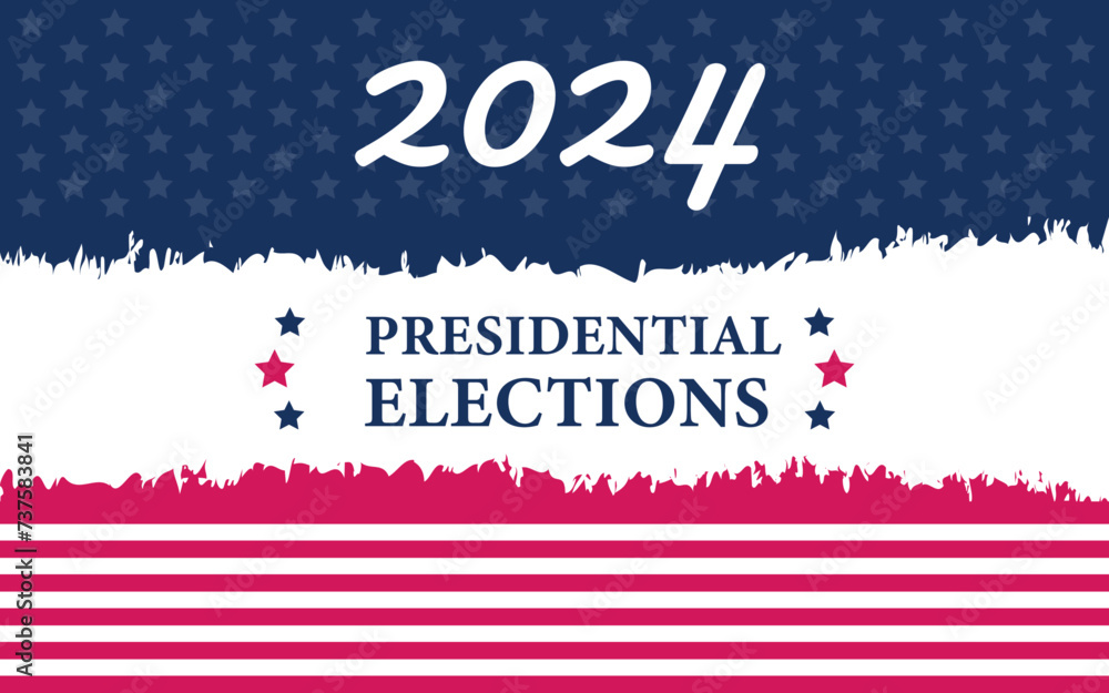 2024 us presidential election campaign poster design Stock Vector ...