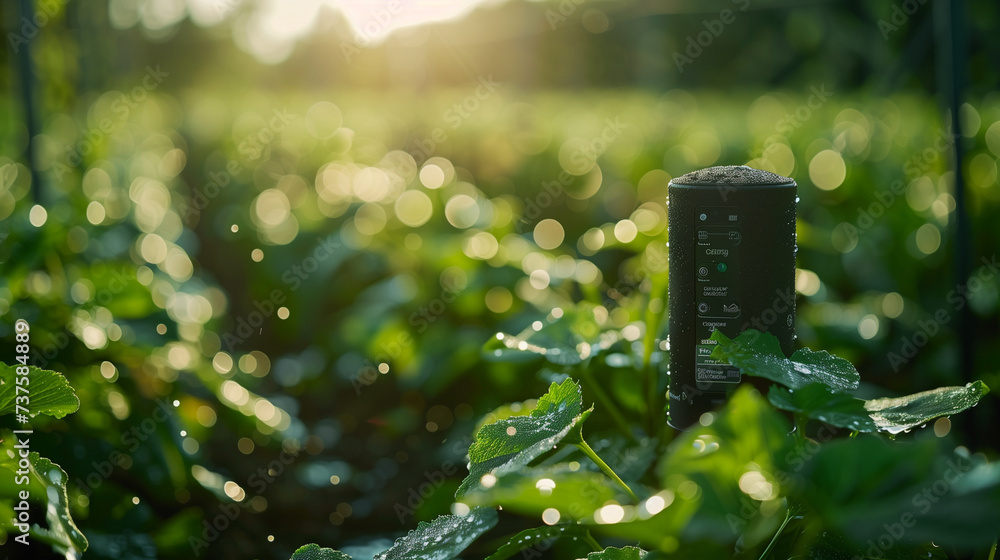 Soil moisture sensors actively measure water content in a precision ...