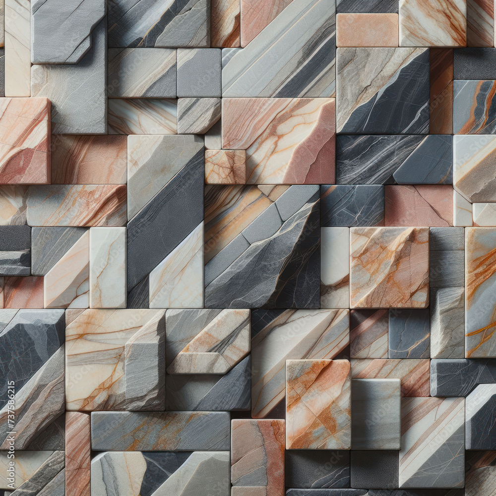 Natural stone granite wall. Seamless texture. Perfect tiled on all ...