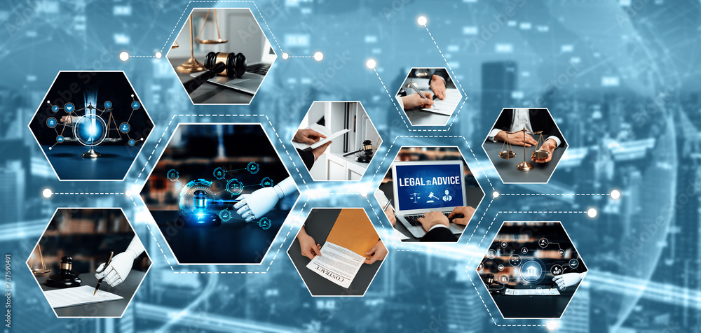 AI rules and law concept enforce to control AI artificial intelligence ...