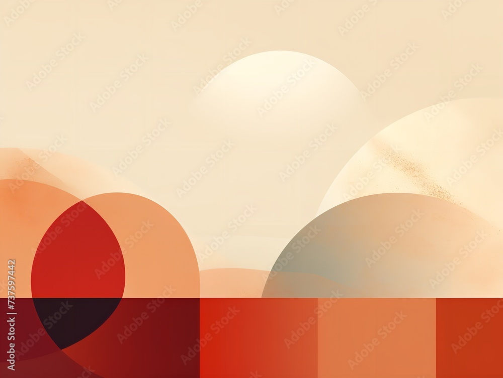 An abstract work of art featuring a group of intersecting circles and ...