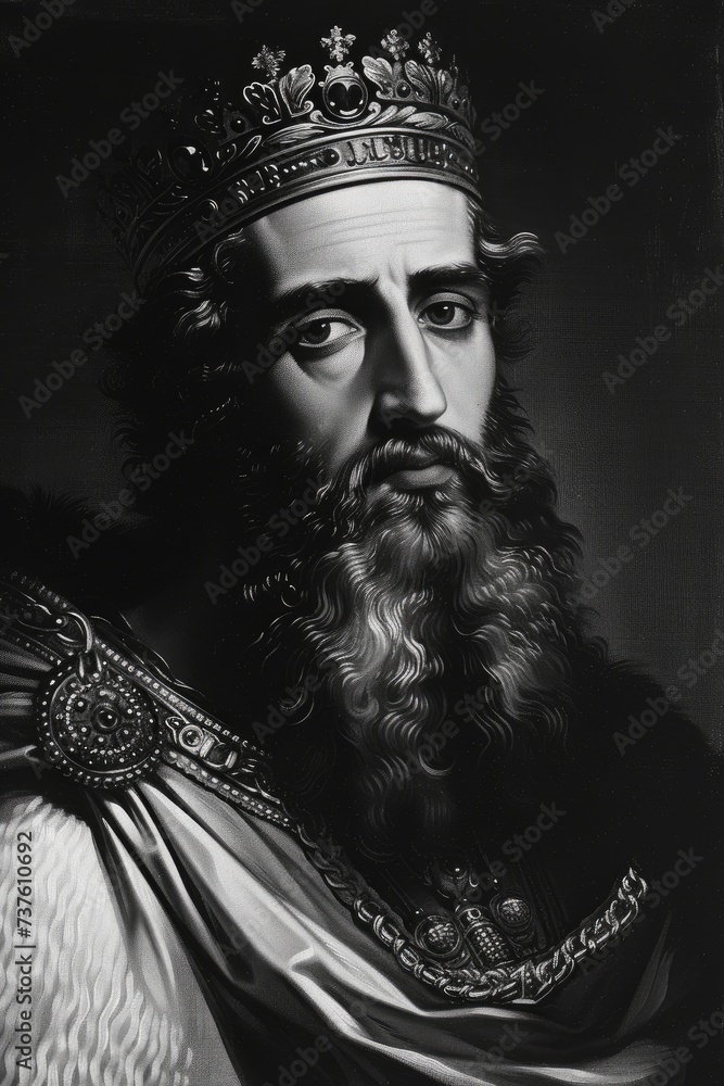 Royal legacy: king Salomon, an iconic biblical figure known for wisdom ...