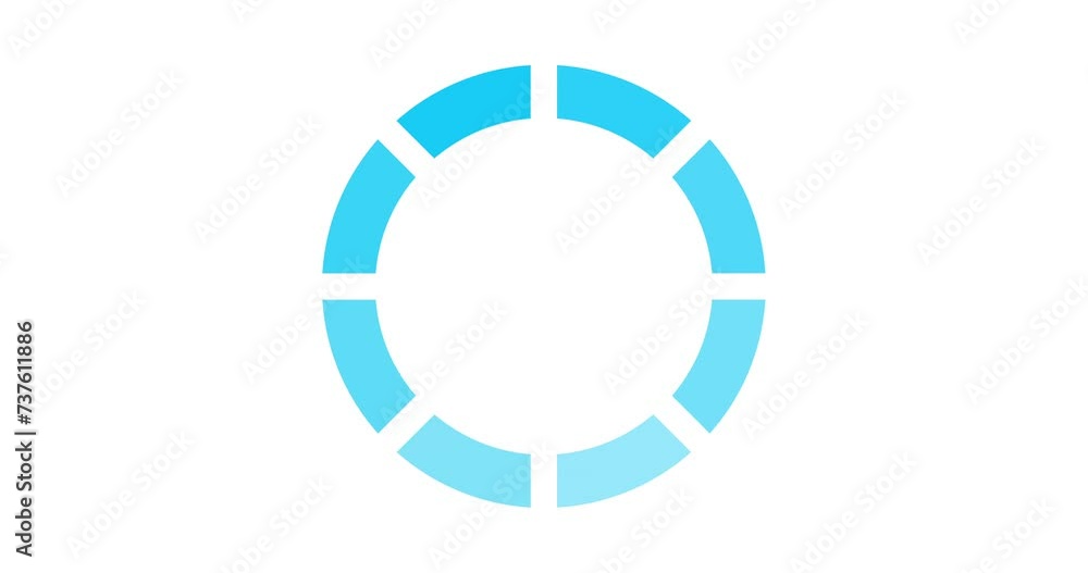 Simple Circle Loading loop animation on the white background. 4K resolution video of loading ...