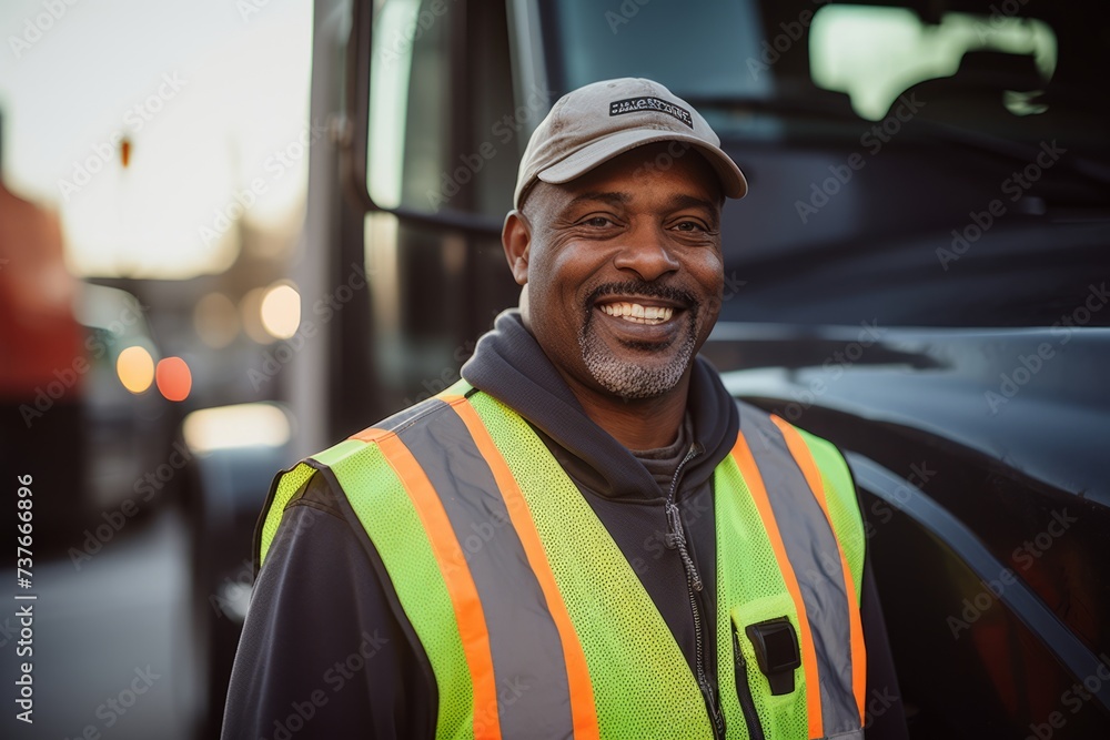 Unsung Hero: A Portrait of a City Sanitation Worker, Standing Tall Next ...
