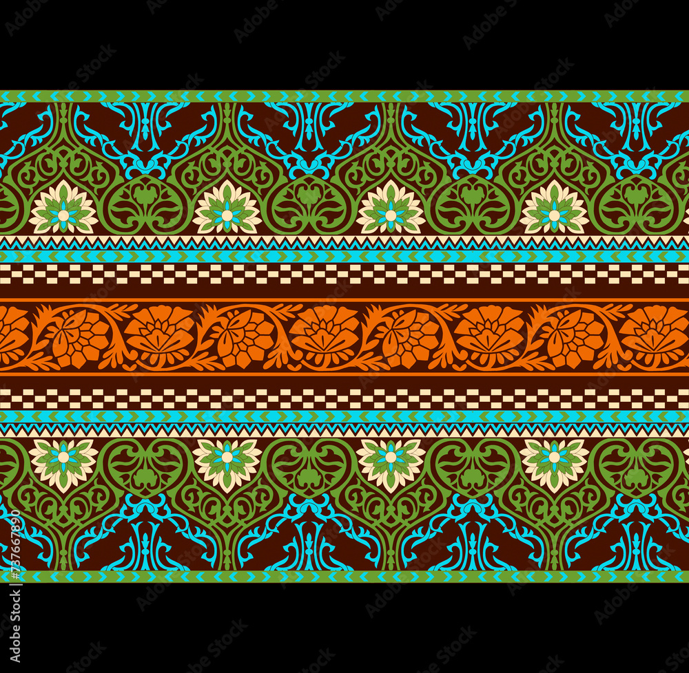 Boder geometric and ethnic style indian boder.A beautiful Geometric ...