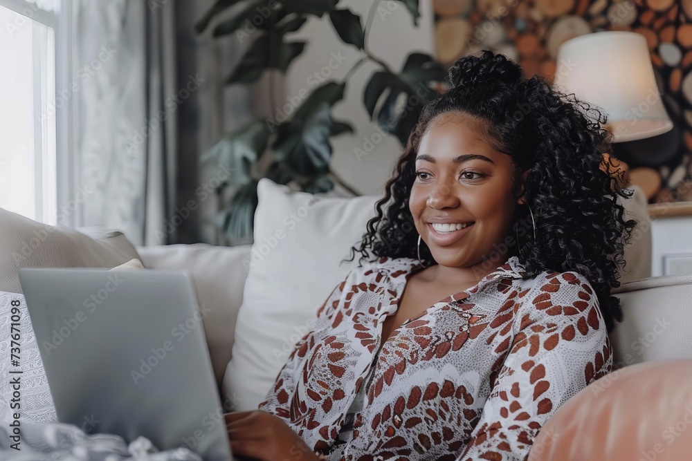 Modern therapist engaging in a video call session with a client ...
