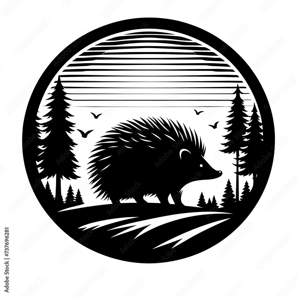 Cute Hedgehog , Hedgehog Svg, Hedgehog Cut File, Hedgehog Silhouette ...