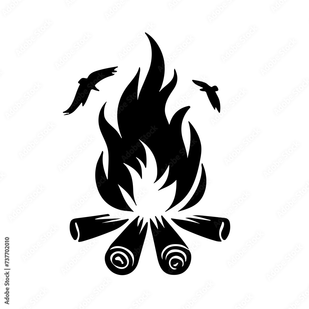 Grafika wektorowa Stock: campfire, fire, flame, campfire svg, campfire ...