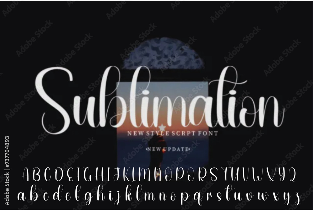 Hand drawn vector alphabet. Modern monocline signature script font ...