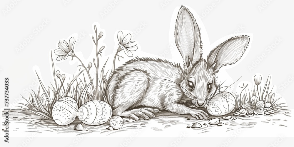 Easter bilby printable children's and adults coloring page or book ...