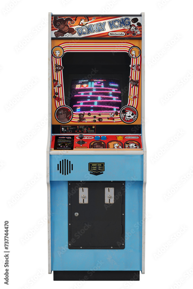 Nintendo arcade cabinet Donkey Kong- isolated PNG Stock Photo | Adobe Stock