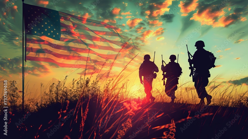 Memorial Day, Veterans Day, and the US Army are all associated with the ...
