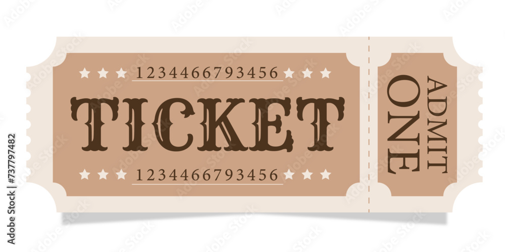 Retro ticket. Set of Ticket. Template Tickets. Collection of vintage ...