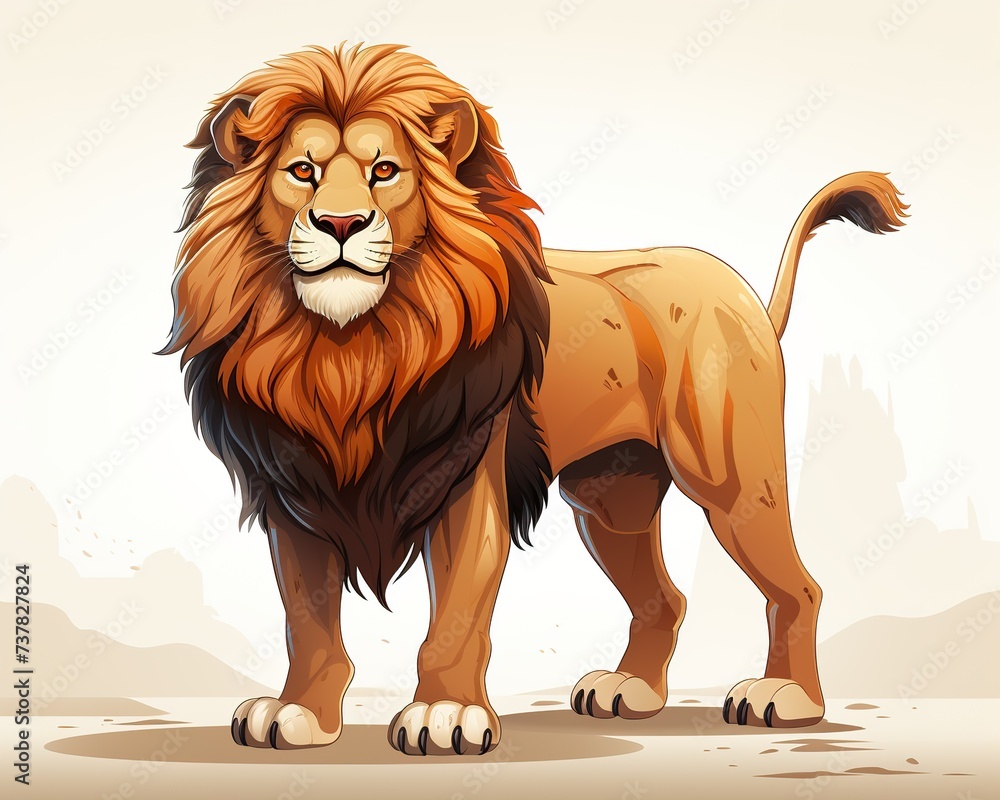 African Lion , blank templated, rule of thirds, space for text ...