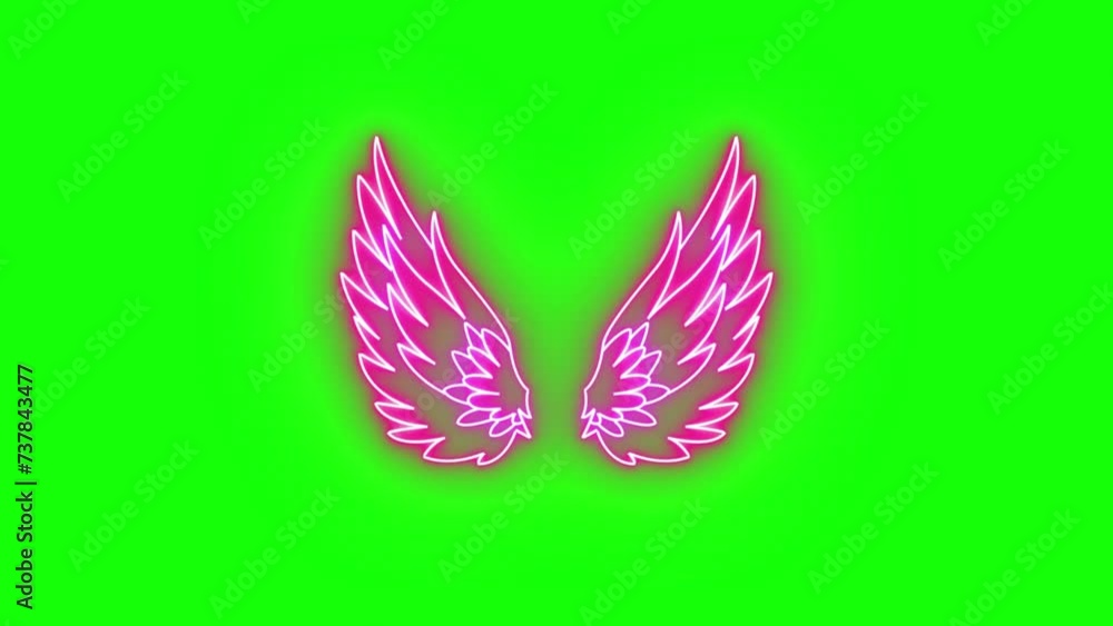 Angel wings green screen pack of three video , flying wings green ...