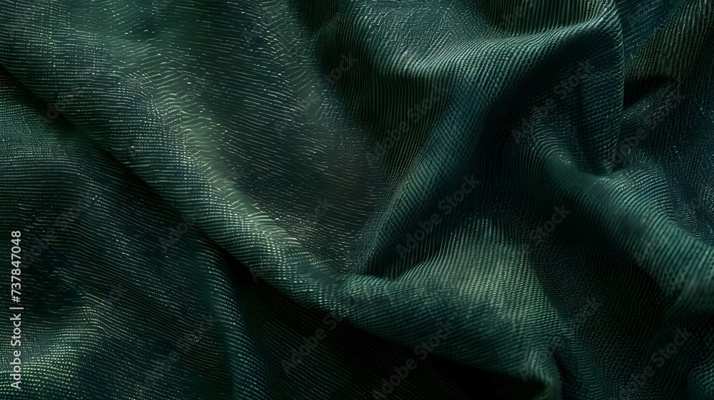 Tidewater Green denim fabric, highlighting the rugged texture, iconic ...