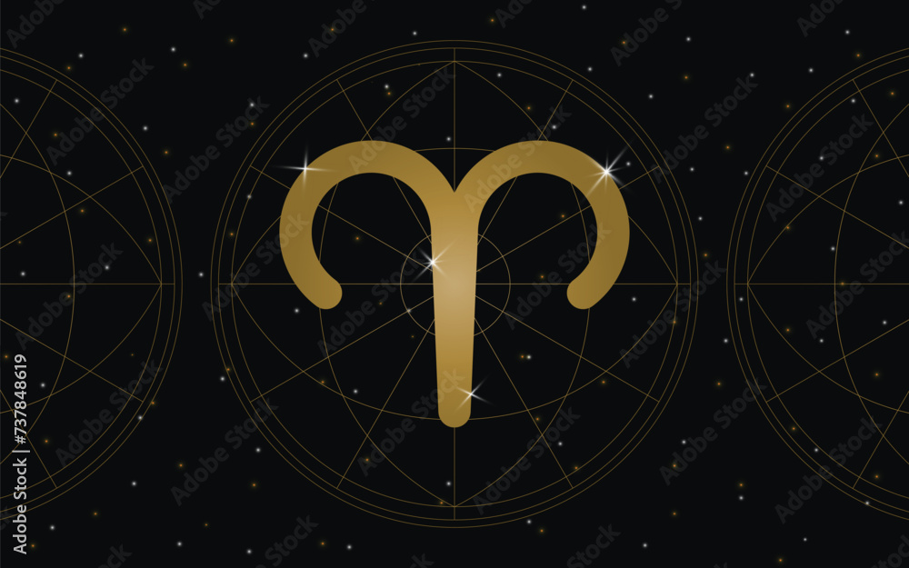 Aries Horoscope Symbol, Astrology Icon, Aries is the first astrological ...